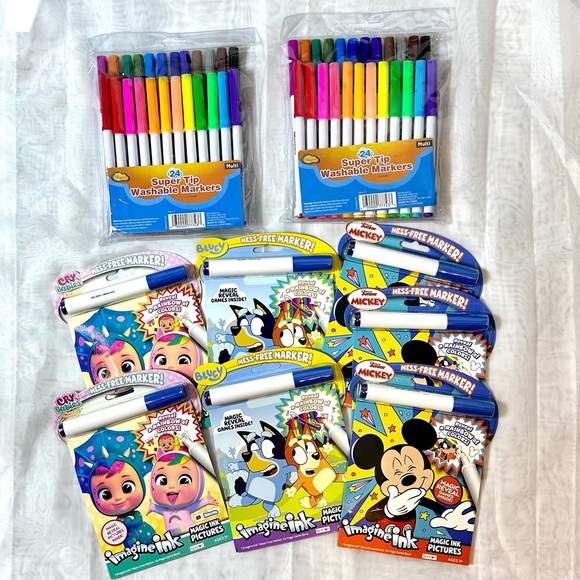 Toys | 9 Piece Bundle Of Imagine Ink And Markers Kids Toys | Poshmark